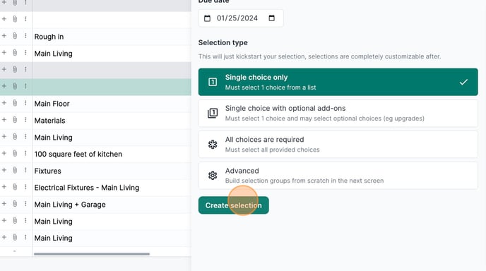 Creating & Releasing Selections